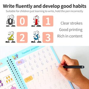 G.Sumiker Large Magic Practice Copybook for Kids,Reusable Handwriting Practice Book for Kids,Grooved Copybook Preschool Perfect for Calligraphy and Early Learning | Ages 3-8"