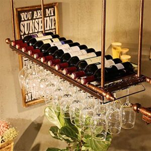 assembly wine rack wine rack creative simplicity wall hanging wine cabinet creative simplicity wall shelf wrought iron wood bar restaurant wine lattice home wine rack j1030, pibm, bronze, 80 * 30cm