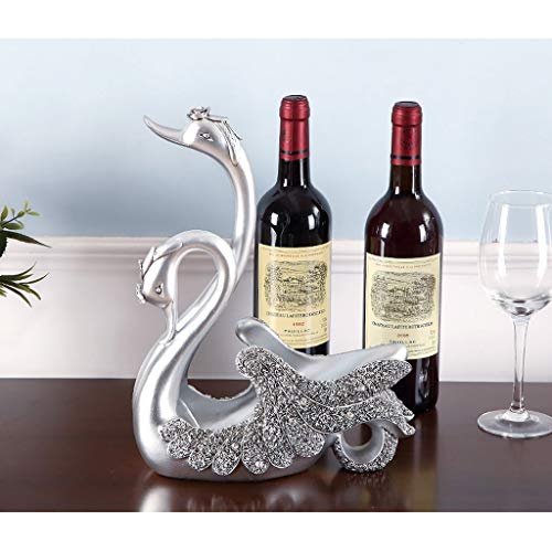 Creative Simplicity Resin Wine Bottle Holder Wine Rack for Any Bar or Kitchen J1120, PIBM, Silver