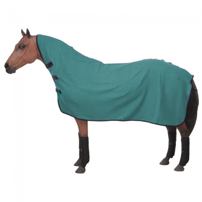 RESISTANCE Long Lasting & Warm Soft Fleece Contour Cooler for Horse (Large (74"-78"), Teal)