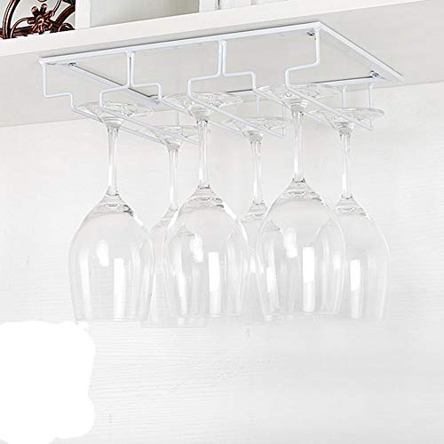 Wine Glass Rack Upside Down Goblet Shelf Home Creative Hanging Cup Holder European Style J1120, PIBM, White, 60 * 22.5cm