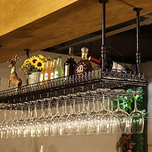 Artistic Wine Rack Set Creative Simplicity Wall Mounted Shelves for Glassware Creative Bottle Organizer for Storage & Display House Decoration J1111, PIBM, Black, 60 * 35cm