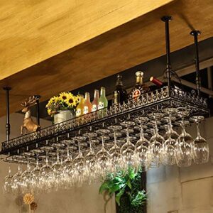 Artistic Wine Rack Set Creative Simplicity Wall Mounted Shelves for Glassware Creative Bottle Organizer for Storage & Display House Decoration J1111, PIBM, Black, 60 * 35cm