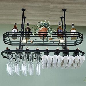 Wine Glass Rack Upside Down Bar Bar Creative Goblet Rack European Style Home J1023, PIBM, 80x35cm