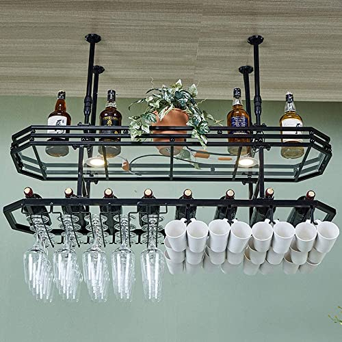 Wine Glass Rack Upside Down Bar Bar Creative Goblet Rack European Style Home J1023, PIBM, 80x35cm