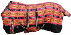 challenger 72" 1200d turnout heavy-weight bellyband rain horse winter blanket aztec 5b108