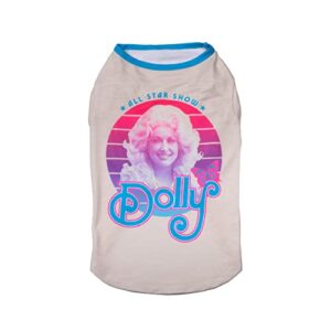 doggy parton white all star show dolly tee - xxl