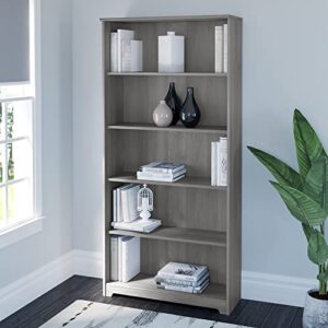 Bush Furniture Cabot Tall 5 Shelf Bookcase in Modern Gray