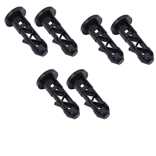 6pcs Wheelie Bin Lid Hinge PinPlastic Wheelie Bin Lid Hinge Pin Wheelie Trash Bins 67mmx31mm Black for 80-240l Household and Commercial