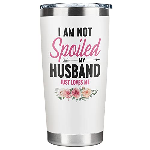 Gifts for Wife from Husband - Wife Gifts - Wedding Anniversary, Mothers Day Gifts, Wife Birthday Gift Ideas - Romantic Gifts for Her, I Love You Gifts for Her Presents - 20Oz Funny Wife Tumbler