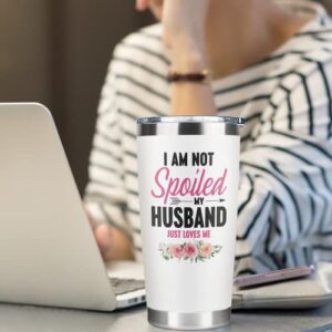 Gifts for Wife from Husband - Wife Gifts - Wedding Anniversary, Mothers Day Gifts, Wife Birthday Gift Ideas - Romantic Gifts for Her, I Love You Gifts for Her Presents - 20Oz Funny Wife Tumbler