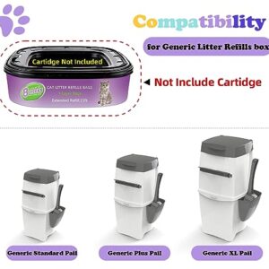 10 Pack Cat Litter Refills Scented Bag Compatible with Your Standard and Plus Genie Litter Disposal Refill Cartridge, Universal Litter Refills Bag (Not Include Cartridge)