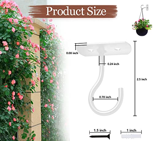 ASZUNE Ceiling Hooks for Hanging Plants - Metal Plant Bracket Iron Wall Mount Lanterns Hangers for Hanging Bird Feeders, Lanterns, Wind Chimes, Planters, Outdoor Decoration Hooks