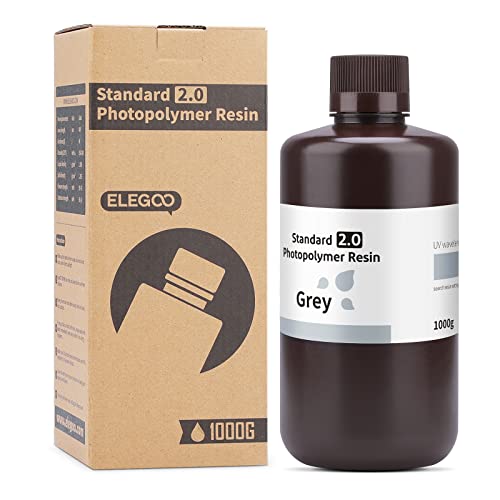 ELEGOO Standard Photopolymer Resin Grey 1KG + 2.0 Grey 1KG