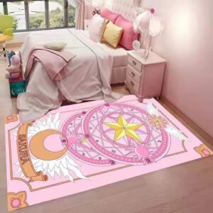 Anime Kawaii Cute Rug Anime Carpet Cute Rugs for Bedroom Aesthetic Soft Carpet Decorative Rug for Indoor Outdoor 62 * 39in (1)