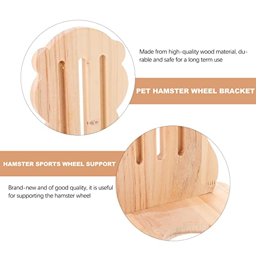 generic 1pc Gerbils Supporting Hamsters Hamster Mute Toy Gerbil Running Exercise Small for Wooden Syrian Jogging Holder Exercising Wheel Rotating Pet Supplies Run Silent Rack Pets Bracket