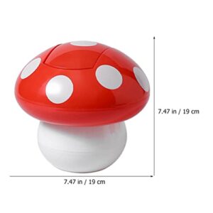 Hemoton Mushroom Mini Trash Can with Lid,Desktop Trash Can,Countertop Mini Garbage Cans, Mini Trash Can for Desk,Tiny Waste Basket