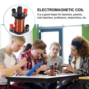 Induction Heater 3 pcs Practical Lab Home Demonstration for Physics Cylindrical Teaching Auxiliary Magnet with Coil Induction Useful Cylinder Portable Copper Premium Experiment T Post