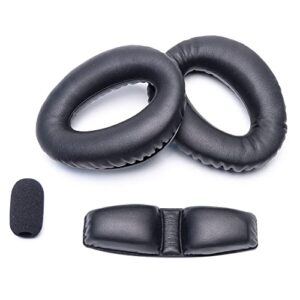 voarmaks renew kit ear pads cushion mic muff windscreen headband pad compatible with lightspeed zulu sierra zulu 2 zulu pfx aviation headset headphone (allset)