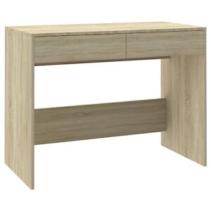 vidaxl desk sonoma oak 39.8"x19.7"x30.1" engineered wood