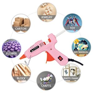 Liumai , Mini Hot Glue Gun Kit with 20 Glue Sticks for Crafts School DIY Arts Home Quick Repairs