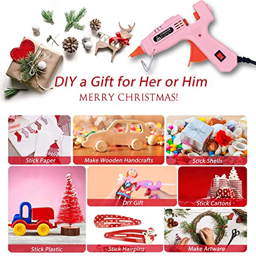 Liumai , Mini Hot Glue Gun Kit with 20 Glue Sticks for Crafts School DIY Arts Home Quick Repairs