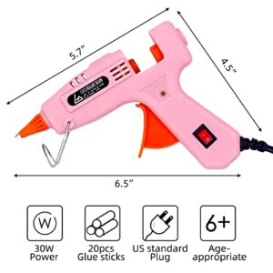 Liumai , Mini Hot Glue Gun Kit with 20 Glue Sticks for Crafts School DIY Arts Home Quick Repairs