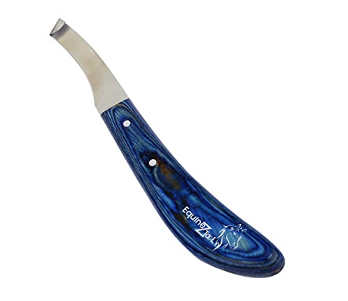 Equinez Tools Farrier Hoof Knives Right Handed Razor Edge Sharped Stainless Steel with Blue Handle