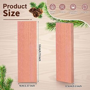 100 Pcs Cedar Blocks for Clothes Storage Aromatic Ceder Blocks Red Wood Planks Natural Cedar Accessories for Drawers and Closet Storage