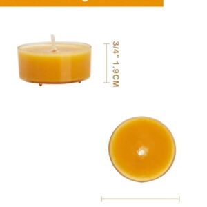 Beeswax Tealight Candles Bulk - Tealight Candles 12 Pack with 48 Hour Burn Time 4Hours of Each Beeswax Tealights for Home Decor & Ambiance, Long-Lasting & Eco-Friendly