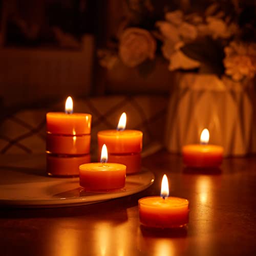 Beeswax Tealight Candles Bulk - Tealight Candles 12 Pack with 48 Hour Burn Time 4Hours of Each Beeswax Tealights for Home Decor & Ambiance, Long-Lasting & Eco-Friendly