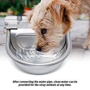 KHEARPSL Automatic Dog Water Bowl Dispenser with Brass Float Valve Livestock Waterer Water Trough Auto Fill Water Bowl for Dogs Cattle Horse Pig