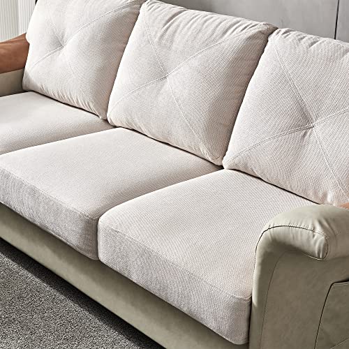 Ucloveria Reversible Sleeper Sofa Storage Chaise Pull Bed for Living Room L-Shape Lounge 2 in 1 Sectional Couch Blue, 88" Navy-with Shelf Armrest