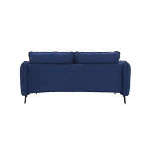 Morhome Sofas for Living Room,Pillowed Back Cushions and Arms, Durable Modern Upholstered Fabric-Navy Blue