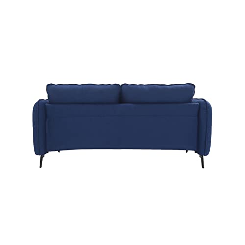 Morhome Sofas for Living Room,Pillowed Back Cushions and Arms, Durable Modern Upholstered Fabric-Navy Blue