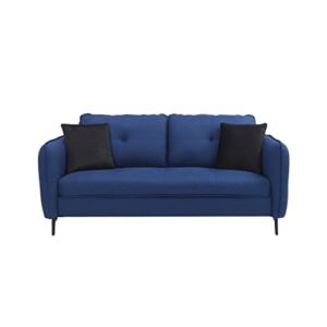 Morhome Sofas for Living Room,Pillowed Back Cushions and Arms, Durable Modern Upholstered Fabric-Navy Blue