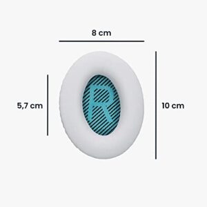 kwmobile Ear Pads Compatible with Bose Soundlink Around-Ear Wireless II Earpads - 2X Replacement for Headphones - White