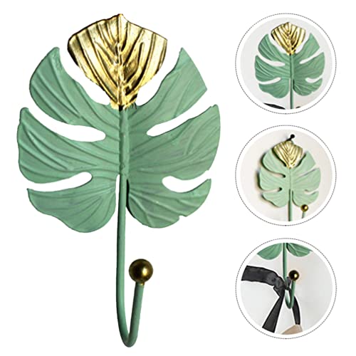 DOITOOL Mini Leaf Shape Hook Multifunctional Keys Mounted Hooks Wall Hook Clothes Hook Punch Free Hat Towel Clothing Hook for Home Office Decor