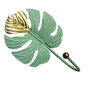 doitool mini leaf shape hook multifunctional keys mounted hooks wall hook clothes hook punch free hat towel clothing hook for home office decor