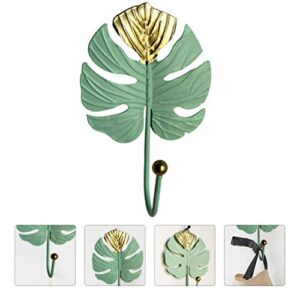 DOITOOL Mini Leaf Shape Hook Multifunctional Keys Mounted Hooks Wall Hook Clothes Hook Punch Free Hat Towel Clothing Hook for Home Office Decor