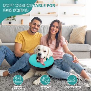 Bilibara Dog Cone Alternative After Surgery, Inflatable Recovery Collar for Dogs & Cats, Adjustable Dog E Collars, Cone for Dogs After Surgery to Stop Licking, Soft Dog Cones for Large Dogs, Teal