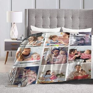 ARDDIS Custom Blanket with Text Photos Customized Blanket Personalized Throw for Adult Kid Birthday Wedding Christmas Halloween Fathers Mothers Valentines Day Gift Couch Sofa Bedroom 40"x 30"