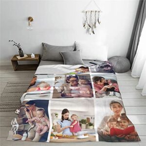 ARDDIS Custom Blanket with Text Photos Customized Blanket Personalized Throw for Adult Kid Birthday Wedding Christmas Halloween Fathers Mothers Valentines Day Gift Couch Sofa Bedroom 40"x 30"