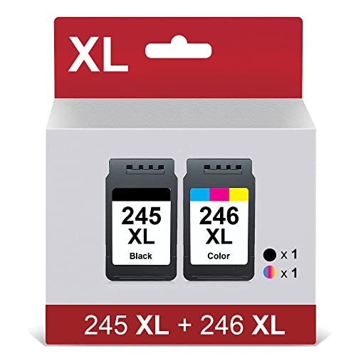 245XL 246XL Ink Cartridge Replacement for Ink Cartridges Canon 245 and 246 Compatible with Canon Pixma MX490 MX492 TS3100 TS3300 TS3320 TR4500 TR4520 Printer