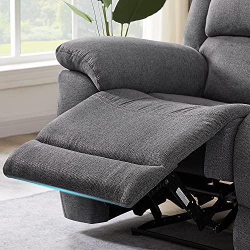 Manual Loveseat Recliner,Upholstered Sofas for Living Room Office Bedroom Small Space(Grey)