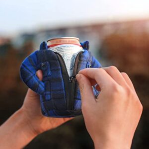 Beverage Jacket Can Cover Drink Insulated Coolers For 12oz Fun Gifts for Family and Fiends Blue