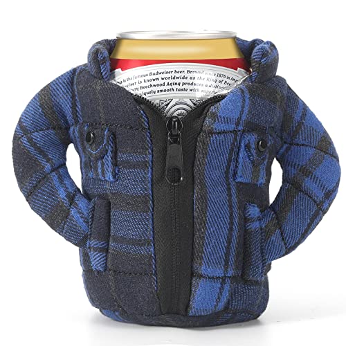 Beverage Jacket Can Cover Drink Insulated Coolers For 12oz Fun Gifts for Family and Fiends Blue