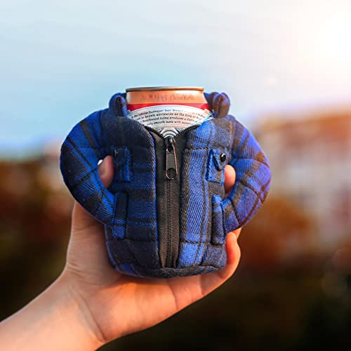 Beverage Jacket Can Cover Drink Insulated Coolers For 12oz Fun Gifts for Family and Fiends Blue