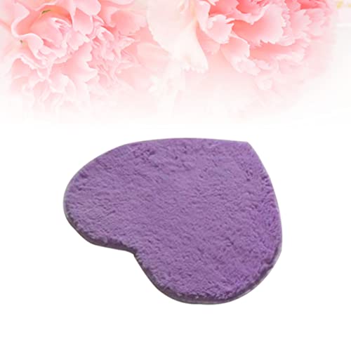 HOMSFOU 3pcs Dinning Cm Skid Sofa Anti Mat Light Doormat for Bathroom Heart Violet Bedroom Area Door Carpet Shaped Rugs Floor Home X Shape Non-Slip Living Plush Room Purple Fluffy