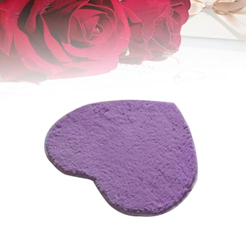 HOMSFOU 3pcs Dinning Cm Skid Sofa Anti Mat Light Doormat for Bathroom Heart Violet Bedroom Area Door Carpet Shaped Rugs Floor Home X Shape Non-Slip Living Plush Room Purple Fluffy